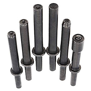 7 Pcs Air Hammer Rivet Bit Set, Dele 0.401 Shank Smoothing Pneumatic Air Rivet Hammer Tools Kit With Spring