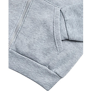 Coney Island Boys Active Tracksuit Set - 2 Piece Fleece Zip Up Hoodie Sweatshirt and Jogger Sweatpants for Boys (Sizes: 5-16), Size 8, Heather Grey