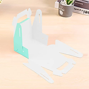 30 Pcs Gable Treat Boxes, Small Goodie Boxes Red Party Favor Boxes Cardboard Kraft Paper Gift Box Dessert Candy Cookie Boxes for Birthday Baby Shower Mothers Day Party Favors, 4.5 x 3.1 x 5.1" (Blue)