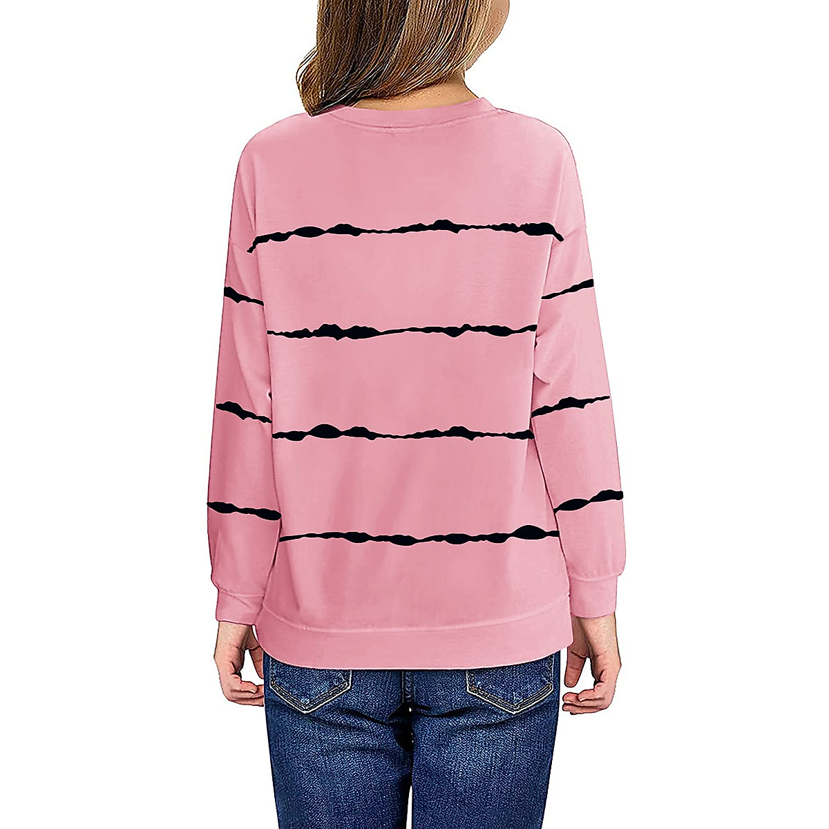 Ebifin Girls Sweatshirts Kids Casual Long Sleeve Crewneck Lightweight Pullover Tops Size 4-15