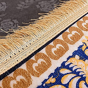 ANswet Area Rug Modern Flannel Non-Slip Floor Mat Living Room Bedroom Tassels Carpet Home Decor Rectangle 4 * 6 Feet Blue