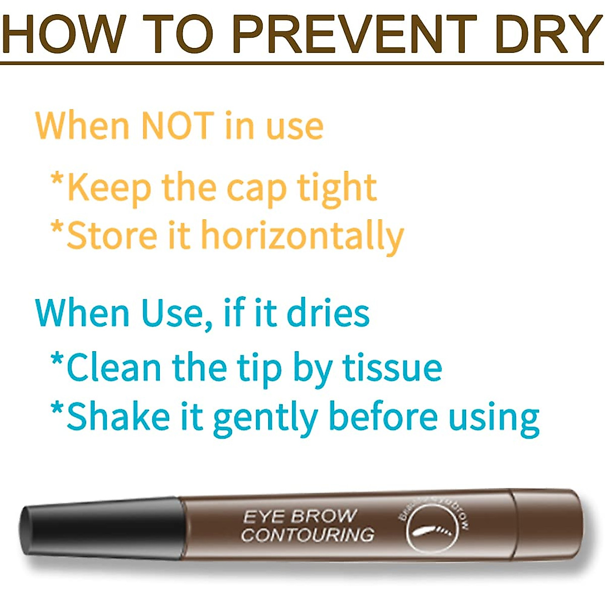 Upgrade Tattoo Eyebrow Pen, Waterproof Microblading Brow Pencil, 24 Hours Long Lasting, Smudge-proof, Natural Looking (1# Light Brown)