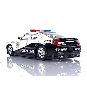 Fast & Furious 1:24 2006 Dodge Charger Police Car Die-Cast Car, Toys for Kids and Adults