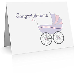 New Baby Congratulations Greeting Cards (12 Foldover Cards and Envelopes) New Baby Cards