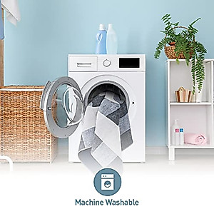 Rugshop Contemporary Checkered Stain Resistant Flat Weave Eco Friendly Premium Recycled Machine Washable Area Rug 5'x7' Gray