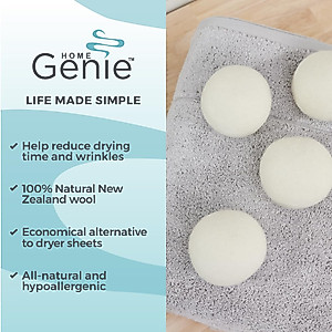 HOME GENIE Durable and Gentle Mesh Laundry Bags for Washing Delicates and Wool Reusable Dryer Balls, Bags 3 Pk Medium, Silicone Zipper, Balls 4 Pack, 400 Laundry Loads, Both Color White, 2 Item Bundle