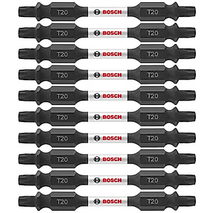 BOSCH ITDET2025B 10-Pack 2-1/2 In. Torx #20 Impact Tough Double-Ended Screwdriving Bits
