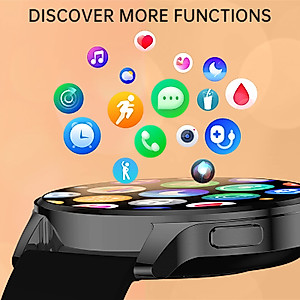 Colesma Smart Watch(Answer/Make Call) for Men Women Android iOS Phones,Waterproof Smartwatch with Fitness Tracker,Health Monitoring Blood Pressure Heart Rate SPO2,1.32" Black Metal Watch