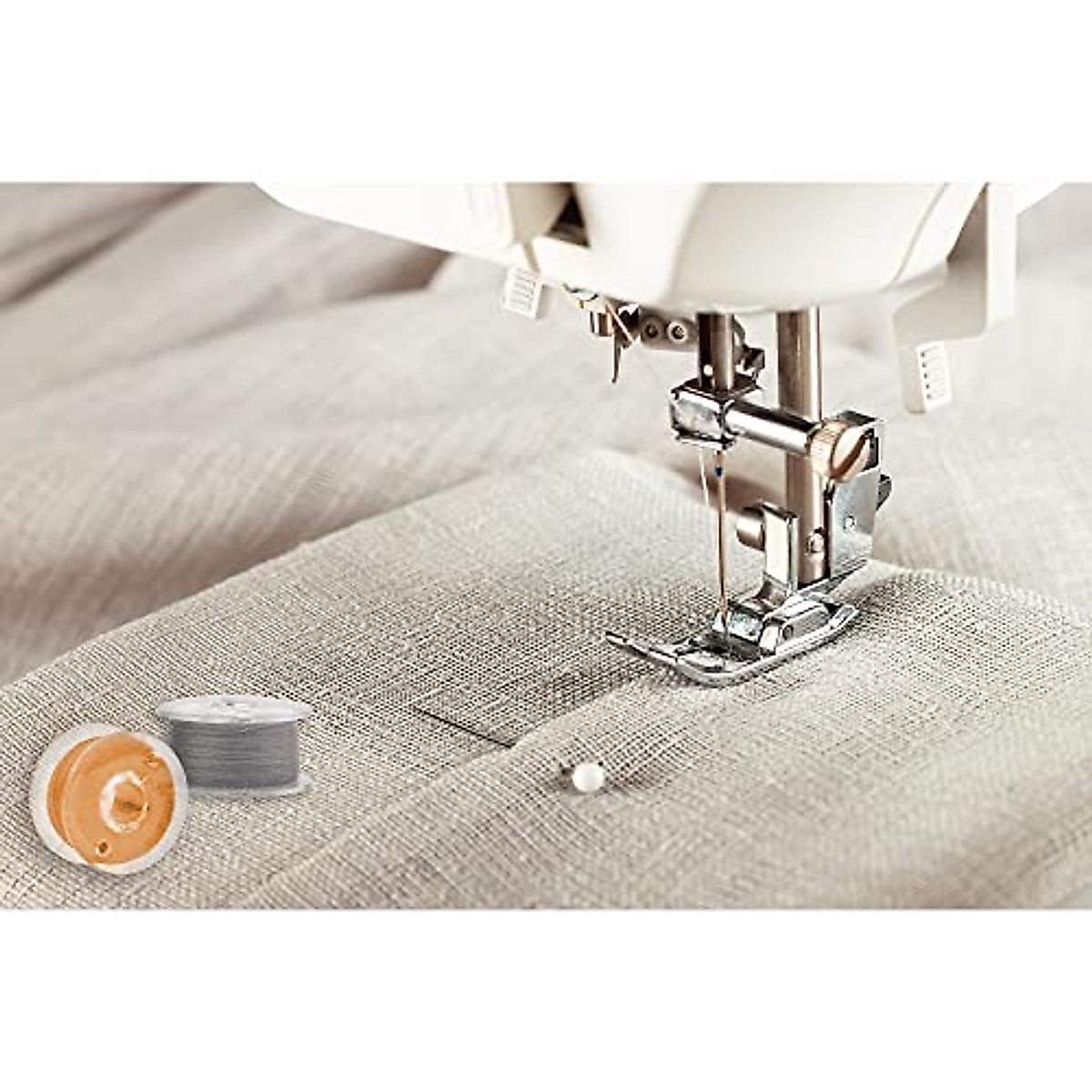 SINGER 21495 Class 15 Threaded Bobbins, Transparent, Assorted Colors, 12-Count