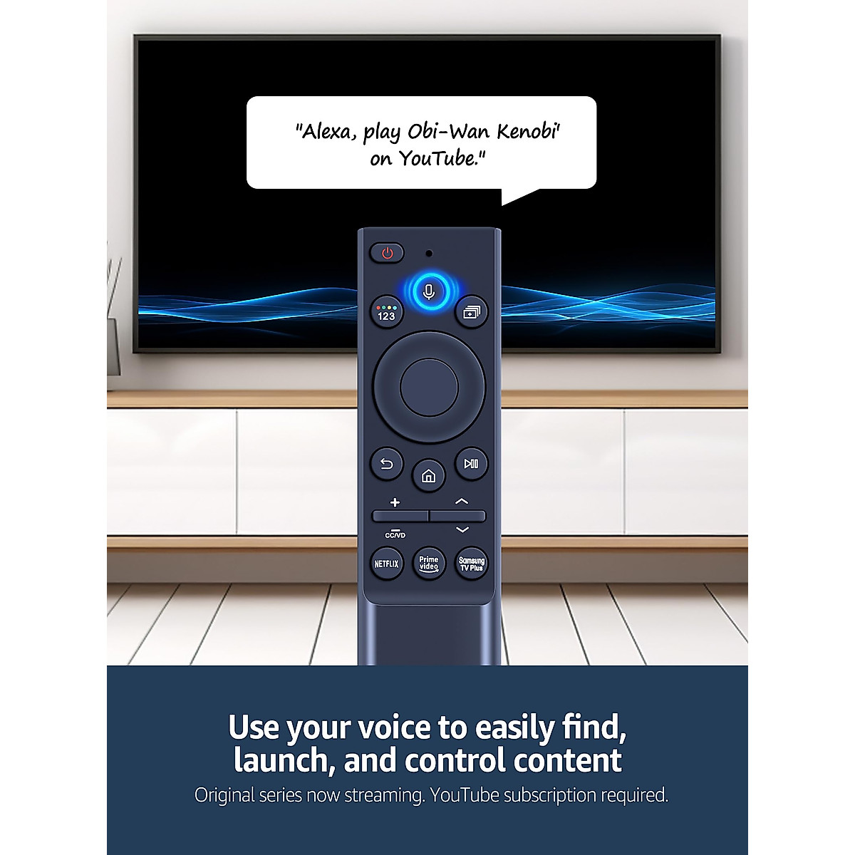 New 2021 Models BN59-01357F Voice Replacement Remote Control for Samsung QLED Smart TVs Compatible with Neo QLED, The Frame and Crystal UHD Series (BN59-01357F)