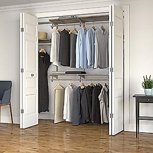 Closet Culture by Knape & Vogt Culture Closet Organization System with 6 Driftwood Wood Shelves, 8 feet