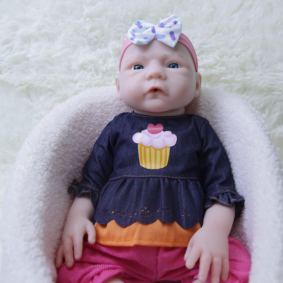 AISITE Drink and Pee Silicone Baby Doll Girl - 18 Inch Realistic Reborn Baby Dolls, Christmas&Birthday Gifts, Suitable for 3+