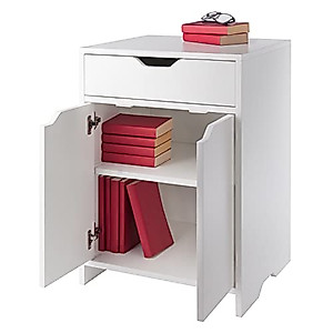 Winsome Wood Nova Storage Cabinet, 1-Drawer, White