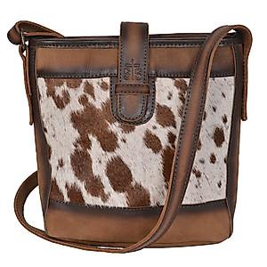 STS Ranchwear Cowhide Derby Bucket Bag Cowhide/Tornado Brown One Size