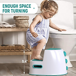 Toddler Step Stool for Kids - Dinosaur Two Step Stool for Bathroom Sink with Non-Slip Feet - Nursery Kids Step Stool for Potty Training - Baby Child Footstool for Boys Girls