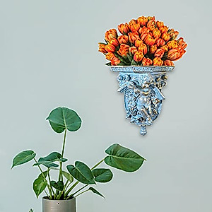 Retro Floating Shelves Wall Mounted Hanging Shelf Wall Storage Shelving Decorative Resin Wall Bracket Sculpture Shelf Display Shelves, Style B