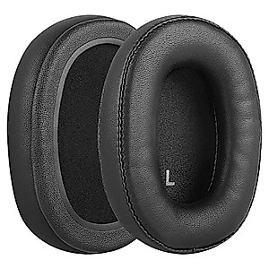 Geekria QuickFit Replacement Ear Pads for Audio-Technica ATH-SR9 ATH-DSR9BT ATH-DSR7BT Headphones Ear Cushions, Headset Earpads, Ear Cups Cover Repair Parts (Black)