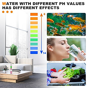 PH Meter 4 in 1 Water Quality Tester TDS Meter PH/TDS/EC/Temp Tester with Temperature Compensation Function, PPM Water Tester for Household Drinking, Pools, Fish Tanks (Pink)