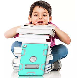 MAKEIT CASE for iPad Air 2 Case, for iPad Pro 9.7 Case, Shock Absorption High Impact Resistant Hybrid Protective Case Cover with Kickstand for iPad Air 2 and iPad Pro 9.7" 2016