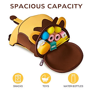 NOHOO Toddler Backpack Leash, Mini Cute Cartoon Animal, Waterproof Travel Book Bag for Baby Boys Girls 3~6 Years (Lion)