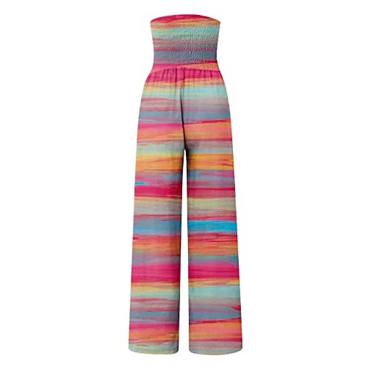 Flare Yoga Pants, Women's Stylish High Waist Sweatpants Casual Elastic Floral Print Wide Leg Trousers Casual Beach Slacks with Pockets Womens Flowy Pants Tall Trousers Joggers (XL, Hot Pink)