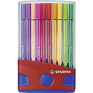 Premium Felt Tip Pen - STABILO Pen 68 - ColorParade - 20 pcs - Assorted Colours