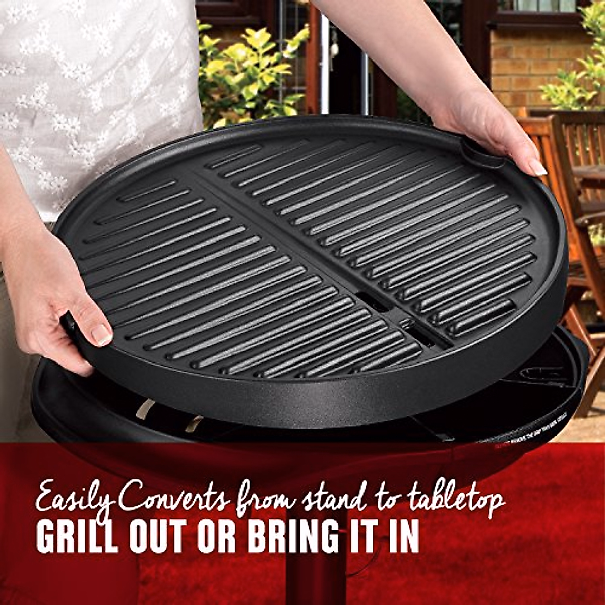 George Foreman, Silver, 12+ Servings Upto 15 Indoor/Outdoor Electric Grill, GGR50B, REGULAR