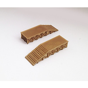 Outland Models Train Railroad Layout Wooden Style Loading Dock x2 N Scale 1:160