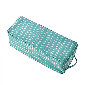 SKL Home by Saturday Knight Ltd. Dotty Waves Collapsible Storage Bin,Aqua