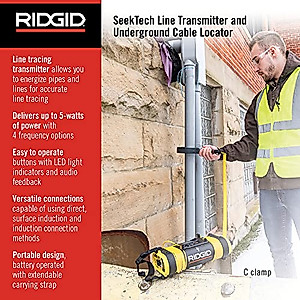 RIDGID 21898 SeekTech ST-305 Line Transmitter, Line Tracer and Underground Line Locator,Yellow,Small