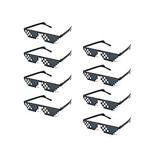 Onnea fashion 8 Pack Thug Life Glasses, Deal with it Glasses Swag Glasses Pixelated Glasses