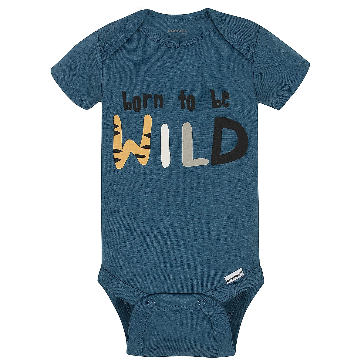 Onesies Brand Baby Boy's 8-Pack Short Sleeve Mix & Match Bodysuits, Dangerously Cute Tiger, 3-6 Months