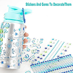 Easter Gifts for Girls - Birthday Girl Gifts for Kids 8-12 -5 6 7 8 9 10 Year Old, Easter Basket Essentials Basket Stuffers Decorate Your Own Water Bottle with Stickers Arts and Crafts