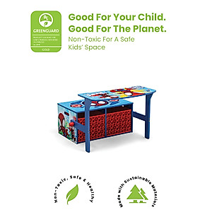 Delta Children Kids Convertible Activity Bench - Greenguard Gold Certified, Marvel Spidey and His Amazing Friends