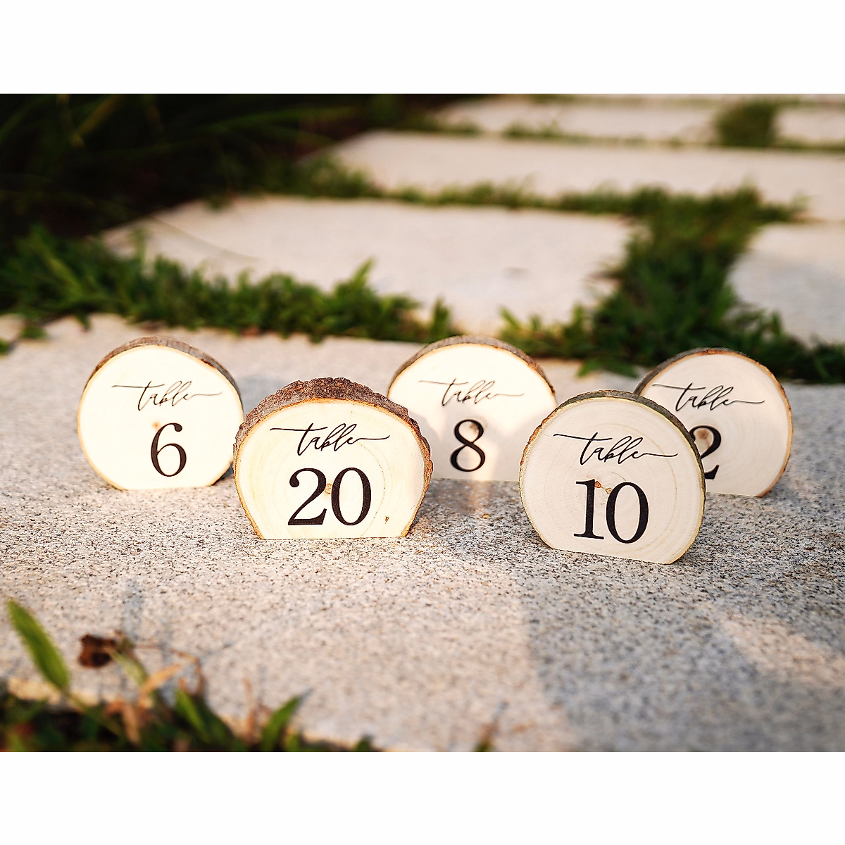 Rainbow Pana Wooden Table Numbers, 1-20 Wedding Table Numbers, Table Numbers 1-20 Perfect for Centerpiece, Wedding Reception, Decoration, Party, Anniversary