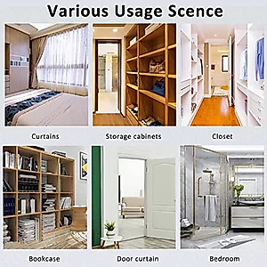 Self Adhesive Ceiling & Wall Curtain Track for Windows 48'', No Drilling, Screws or Tools Curtain Rail for Bedroom, Shower, Closet and RV - Easy to Install Curtain Rod with Curtain Clips