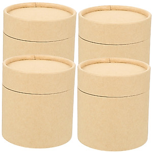 FUNOMOCYA Empty Cans Large Kraft Tea Canister Natural Minimalist Style Food Safe Storage Canister