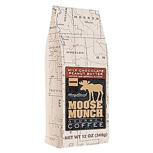 Moose Munch Gourmet Ground Coffee by Harry & David, 12 oz bag (Milk Chocolate Peanut Butter)