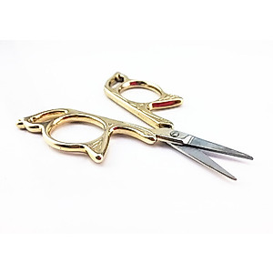 Yueton Butterfly Needlework Embroidery Scissors (Golden)