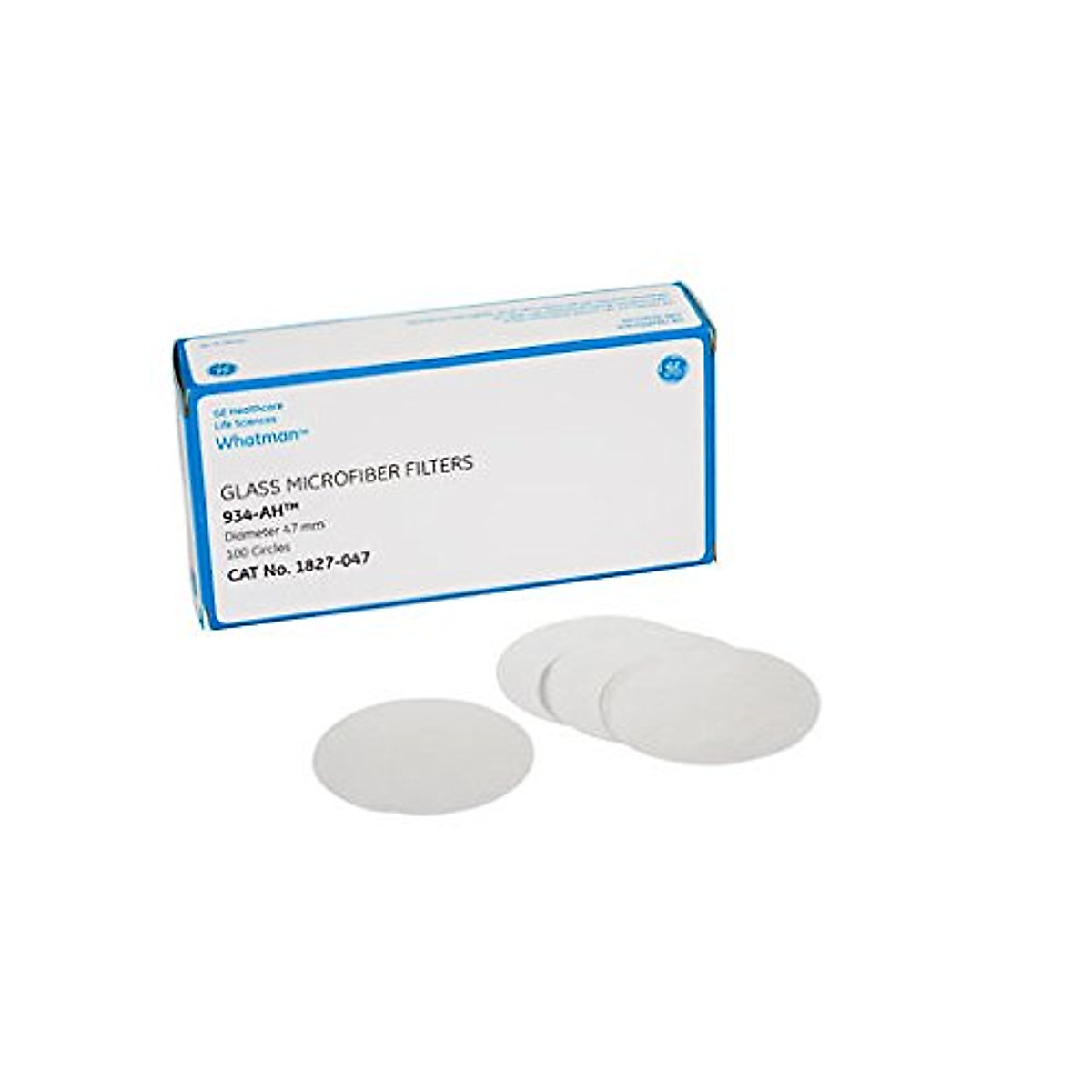 Whatman 1827-047 Glass Microfiber Binder Free Filter, 1.5 Micron, 3.7 s/100mL Flow Rate, Grade 934-AH, 47mm Diameter (Pack of 100)