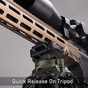 Mlok Arca Swiss Tripod Mount Plate, Mlok to Arca(ARCA-Swiss)/RRS(Really Right Stuff) Dovetail Rail Adapter, Mlok Convert to ARCA/RRS Quick Release Plate Rail,Mlok Hunting Tripod Mount Adapter