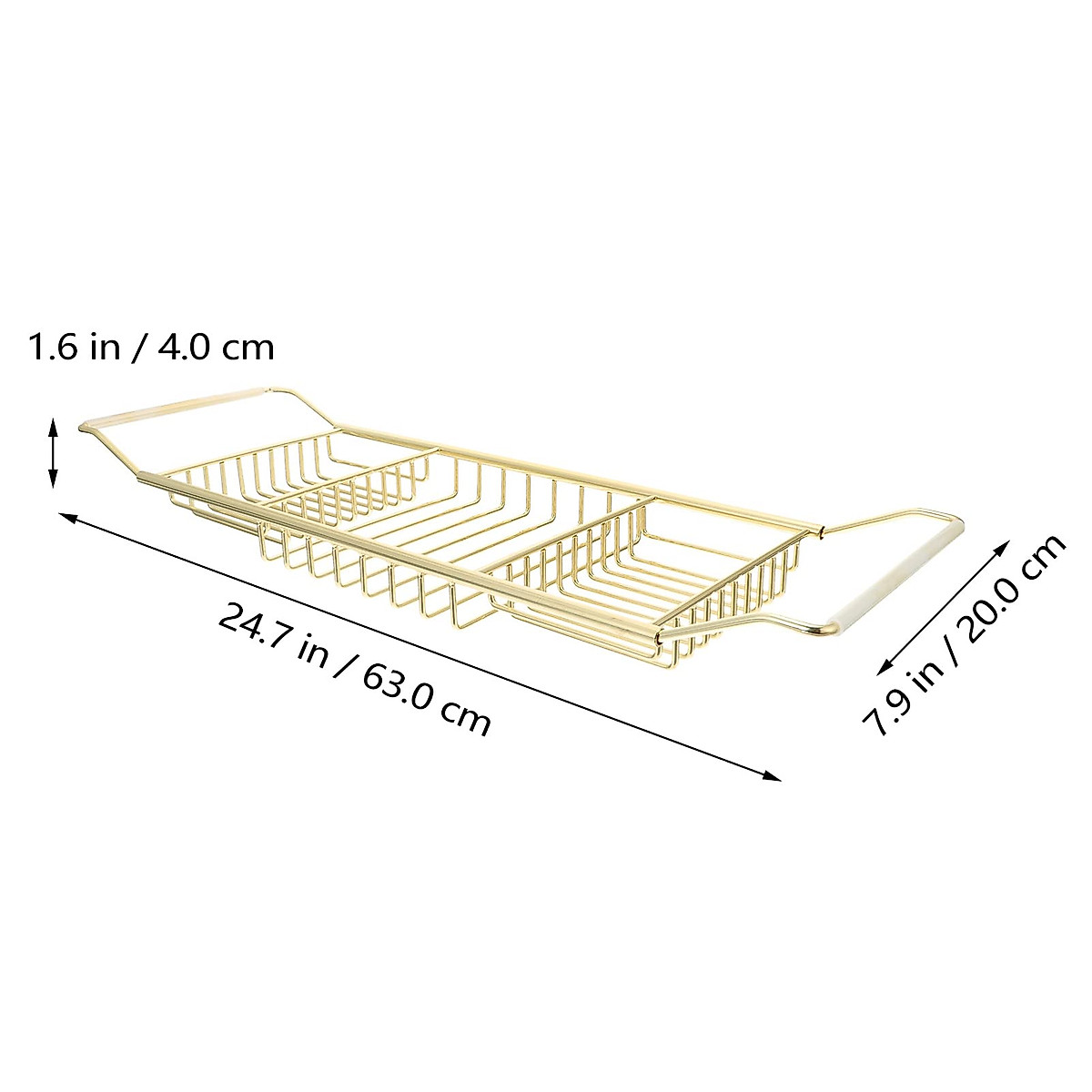 Stainless Steel Shower Tray: European Style Extendable Bathtub Tray for Luxury Bath Stainless Steel Over The Tub Bath Tray for Bathroom Accessories
