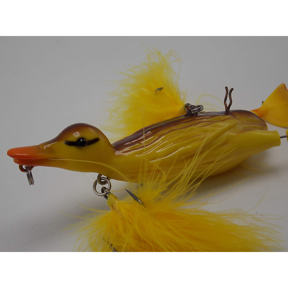 CATCHSIF Topwater Orange Duck Hard Fishing Lures with Rotating Flippers 1PK_AB
