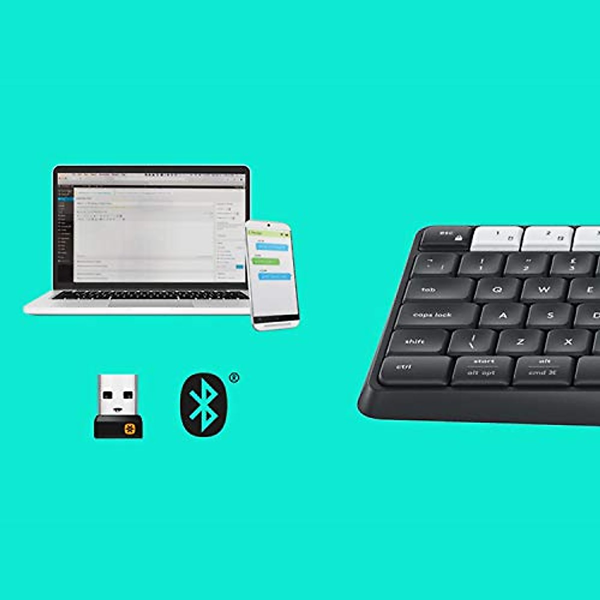 Logitech Bluetooth K375s Multi-Device Wireless Keyboard and Stand Combo