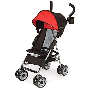 Kolcraft Cloud Lightweight Umbrella Stroller with Large Sun Canopy, Scarlet Red