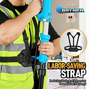 Drywall Sander, Electric Drywall Sander with Vacuum Labor-Saving Back Belt，7 Variable Speed, LED Light, 900-1800RPM, Dustless Floor Sander for Popcorn Ceiling, Wood Floor