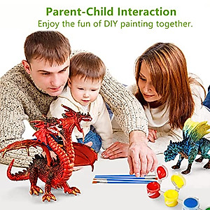 Dragon Toys Painting Art Kit, DIY Dragon Painting Kit, Arts and Crafts for Kids, Kids Art Set, Paint Your Own Kit, 3D Dragon Gift for Boys Girls