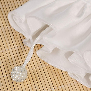 TENDYCOCO Party Handbag Wedding Pouches Bridal Bags for Pearl Purses for Women White Satin Bag for Wedding Bridal Satin Bag Weiße Satin- Handtasche Mit Girl Wallet Bridesmaid Pet Packet