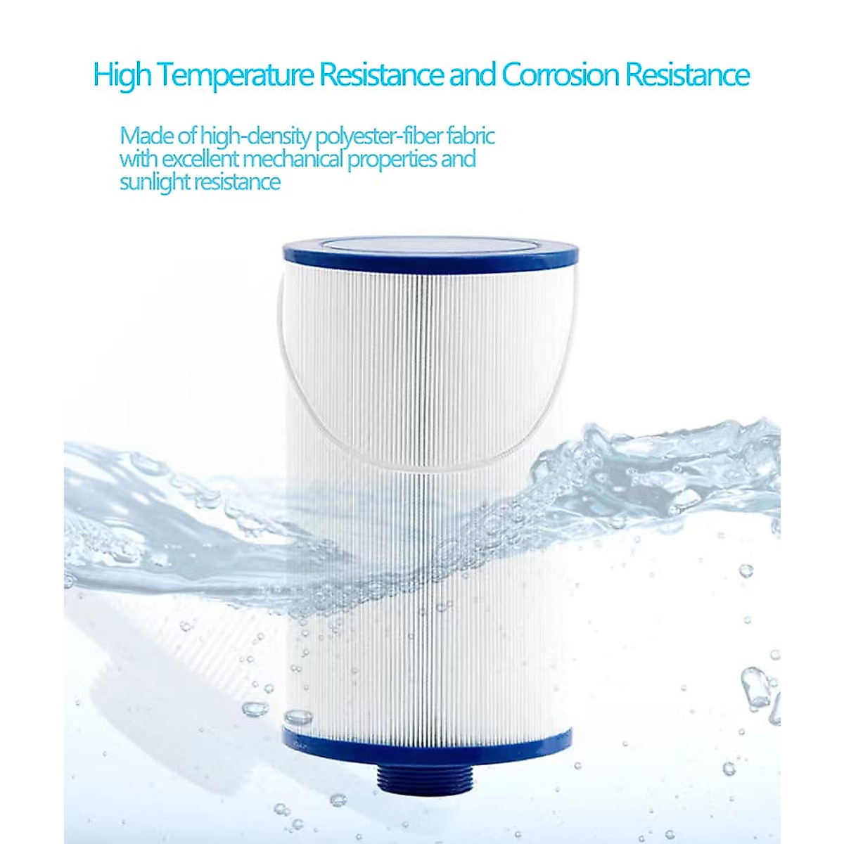 DE Anderqueen 2 Pack Spa Hot Tub Filter FC-2402 Replacement 303279 Compatible with Watkins 5CH-37 PFF42TC-P4 78460 and Lifesmart AquaTerra Fantasy Freeflow Simplicity Bermuda Aspire Azure