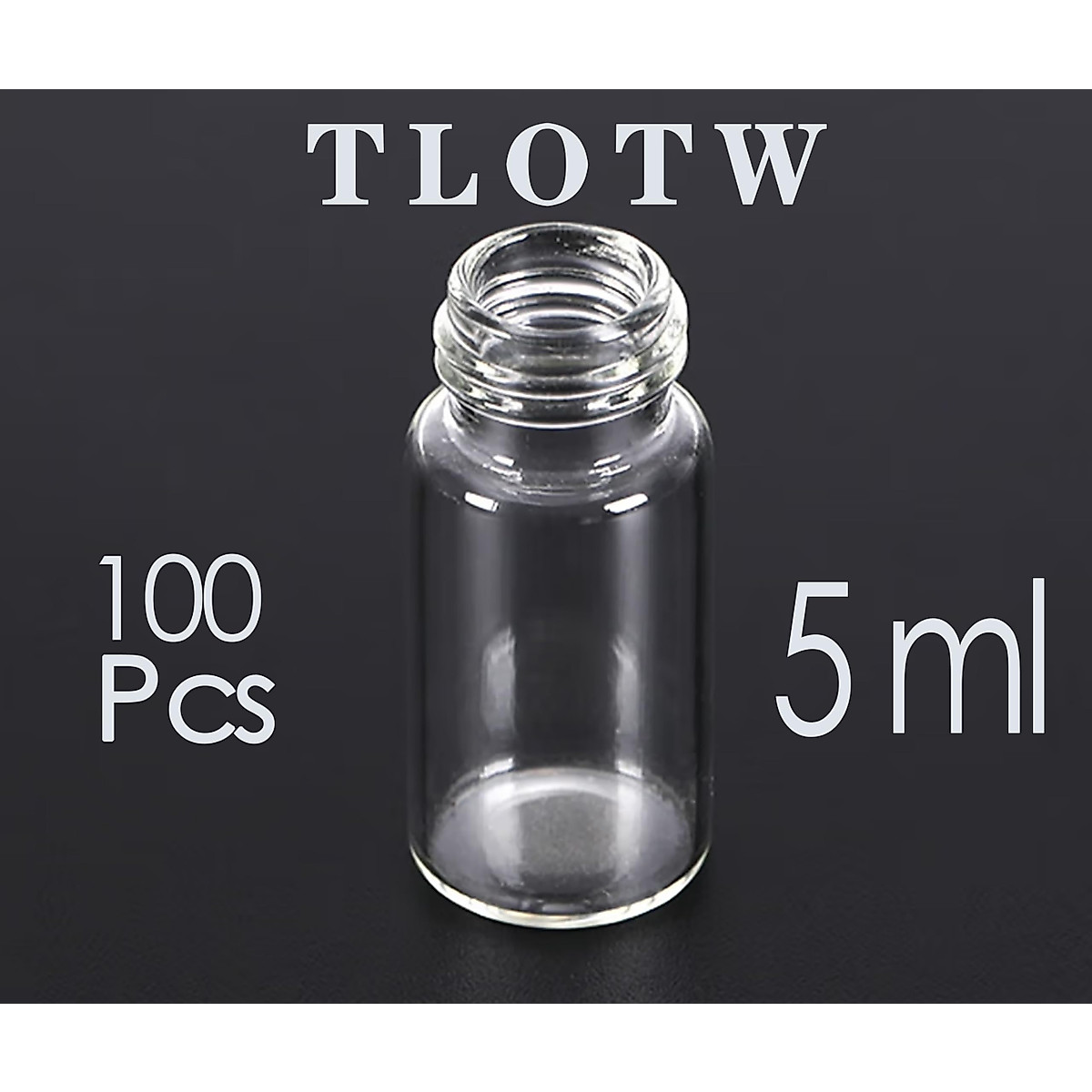 100Pcs 5ml Glass Vials with Screw Caps Small Bottles for Liquids,Small Liquid Sample Vial, for Oil Sample Aromatherapy Fragrance Vials Lightweight Perfume Travel